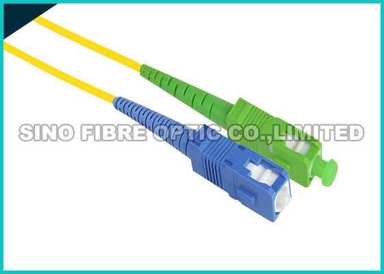 ST - ST Fiber Optic Patch Cables , Aqua PVC Sheath Fiber Jumper Cables