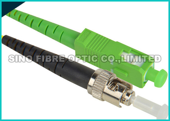 ST - ST Fiber Optic Patch Cables , Aqua PVC Sheath Fiber Jumper Cables