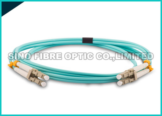 Uniboot LC Fibre Patch Leads , 10G OM3 Duplex Aqua Fiber Patch Cable Multimode