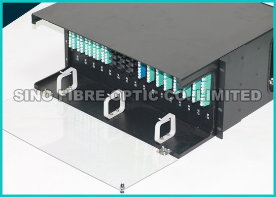 4U MTP / MPO Rack Mount Patch Panel Fiber Optic Assembly 384 Cable Management Bar