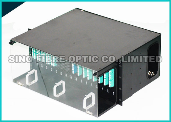 4U MTP / MPO Rack Mount Patch Panel Fiber Optic Assembly 384 Cable Management Bar