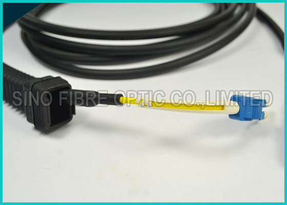 Outdoor NSN to LC Duplex Waterproof Connector Cable Fiber Optic Assembly