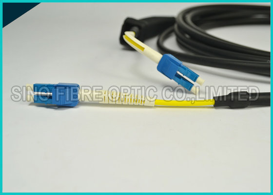 Outdoor NSN to LC Duplex Waterproof Connector Cable Fiber Optic Assembly