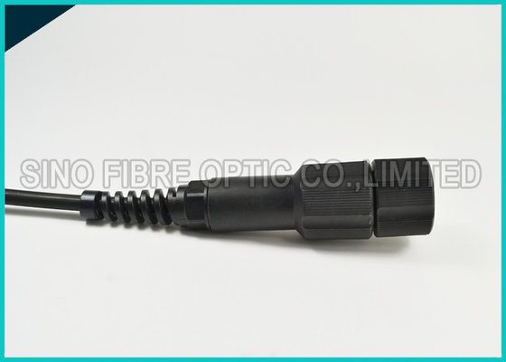 7.0mm PDLC Type to LC Duplex SM Fiber Optic Patch Black Jacket Assembly