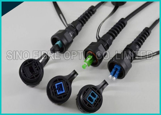 7.0mm PDLC Type to LC Duplex SM Fiber Optic Patch Black Jacket Assembly