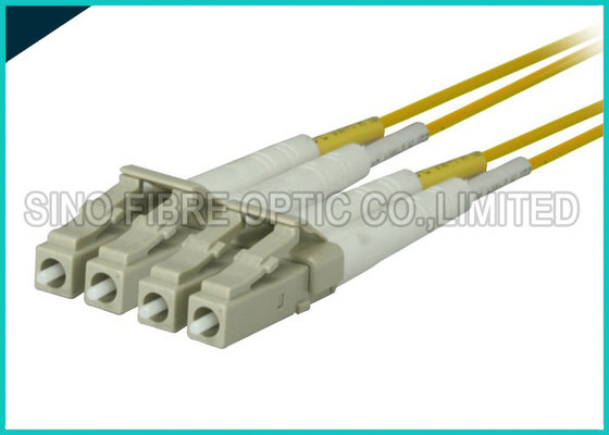 Yellow 3.0mm Fiber Optic LC to LC Zipcord Singlemode SMF Patch Lead Assembly