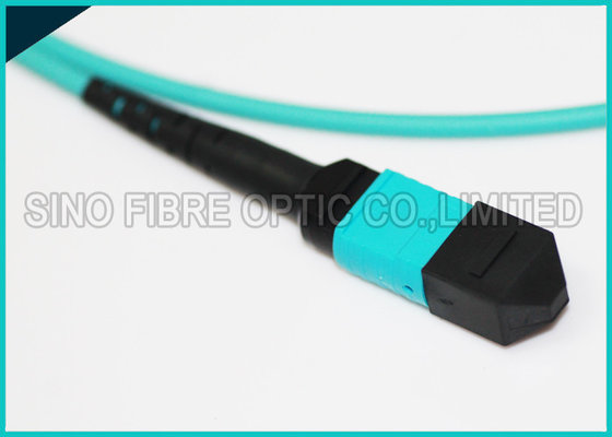 100Gbps 24 Cores MPO Fiber Optic Cable OM4 Non-pinned Fibre Optical Plenum Jacket Jumper