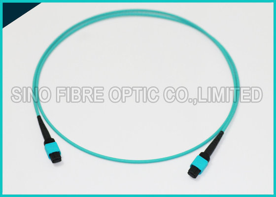 12 Chnnels MPO Fiber Optic Cable OM3 Plenum Jacket QSFP 40G SR4 Optical Cabling