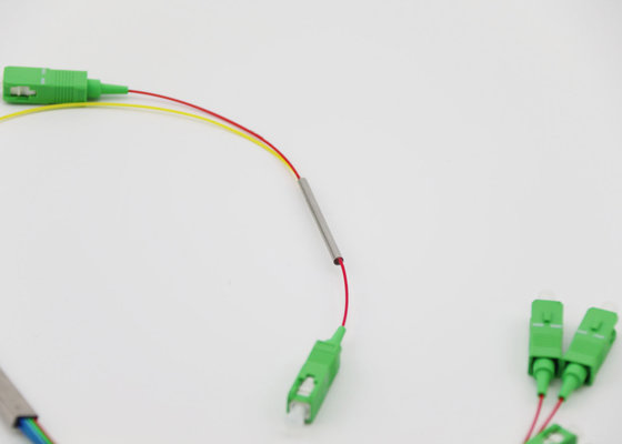 Blockless Fiber Optic PLC Splitter With 1 x 8 Ratio & SC APC Connector