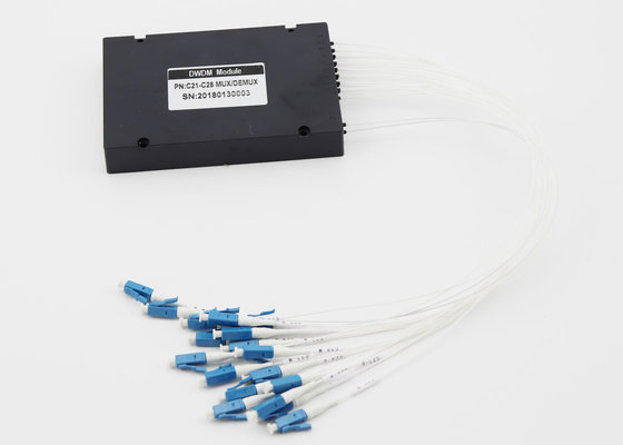 High Accurate DWDM Multiplexer Central Wavelength 8 Channels Low Insertion Loss