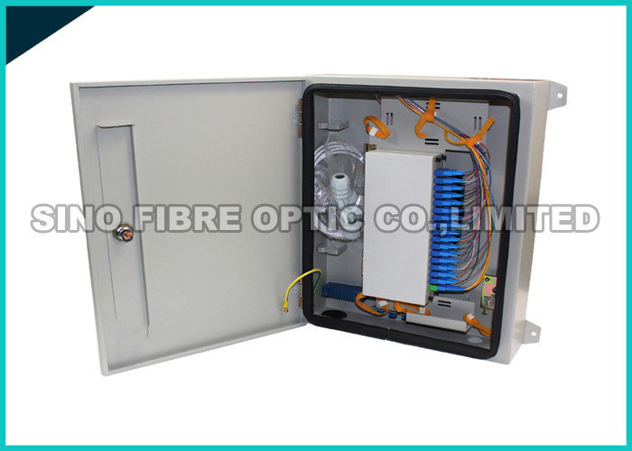 24 Capacity Fiber Optic Distribution Box Outdoor Filleted Corner FC / SC Adapters