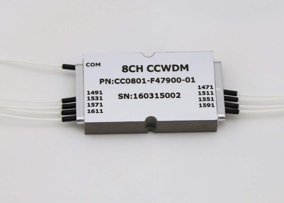 1 x 8 CCWDM  Module Compact Size LC / UPC Connector Type For MUX / DEMUX System