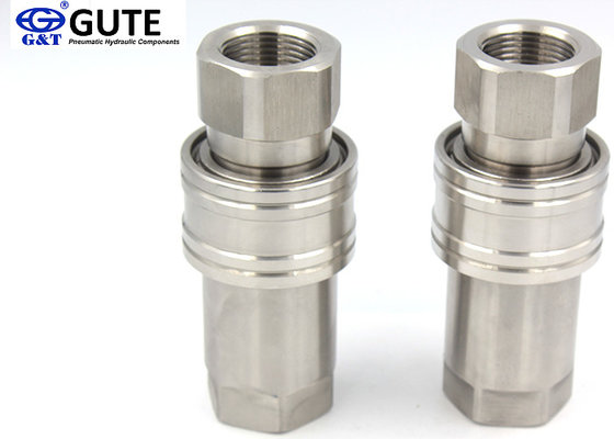 Sleeve Retraction Stainless Steel Quick Disconnect Couplings Nitrile O Ring Seals