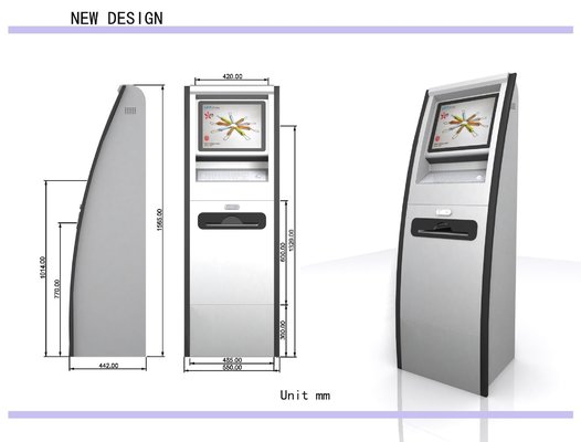 Interactive Information Kiosk & Internet Lobby Kiosk with Metal Keyboard ZT2881