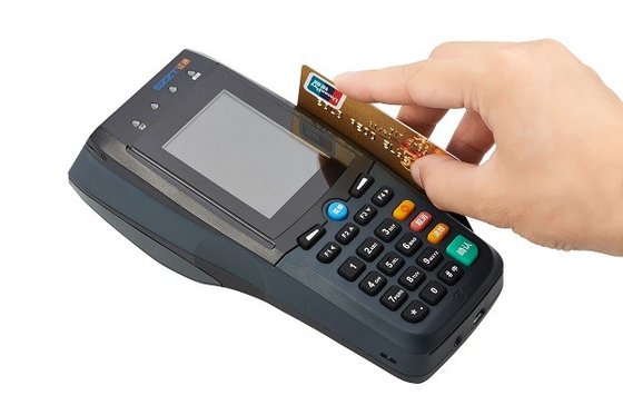 Smart On-line POS Payment Terminal , with IC Cards and Barcode Reader