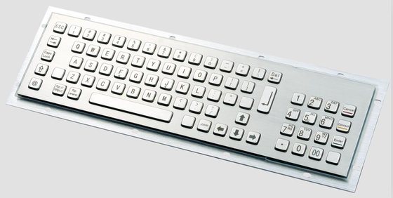 ATM Keyboard With PCI EPP , Self Service Terminal Metal Keyboard With Trackball