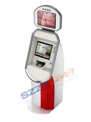 ZT2187 Airport Lobby Self Check In Kiosk with Boarding Pass Printer, Ticketing Dispensing
