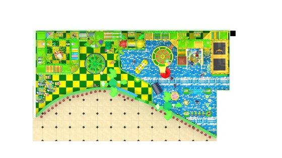 Amusement Parks Kids Large Indoor Playground With Ball Pool 36.6 * 17.08 * 3.2 M