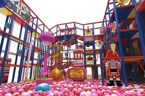 Supermarket Ball Pit Kids Indoor Playground With Slide Trampoline Big Ball Pool