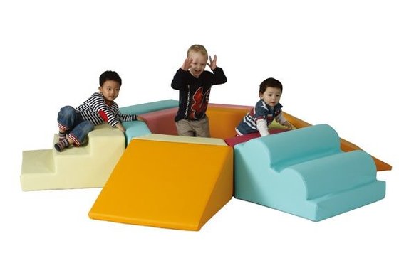 Children'S Indoor Soft Play Equipment For Home Use 3M DM With Wave Balance Beam