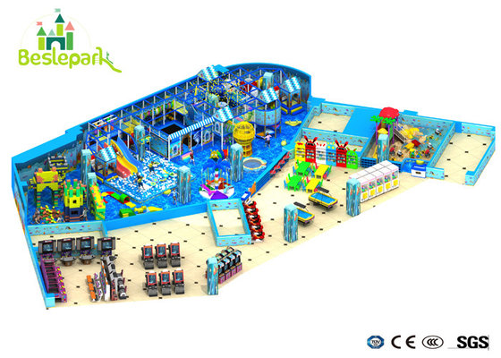 Children Fun Indoor Playroom Equipment Skid Resistant With Small Trampoline