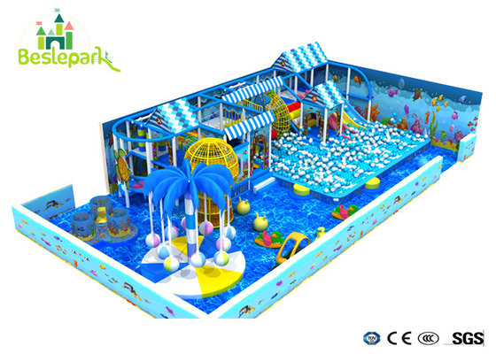 Sea Theme Indoor Playground Structures , Commercial Center Kids Indoor Play Park