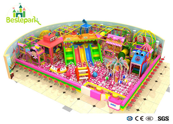 Preschool Candy Themed Playground Equipment Trampoline Park For 3 - 15 Years Old