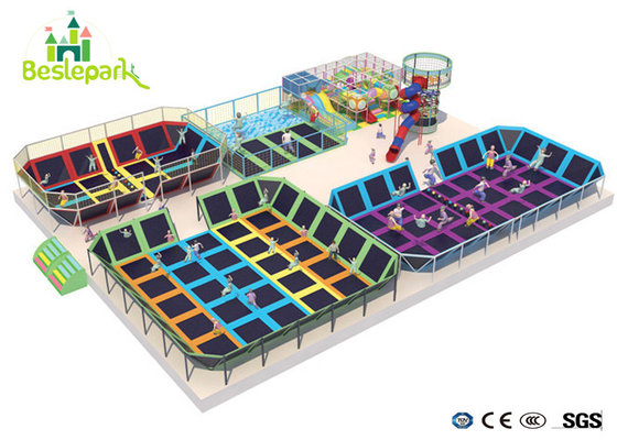 Large Safety Kids Trampoline Park Anti - Mildew PVC Fur Eco - Friendly