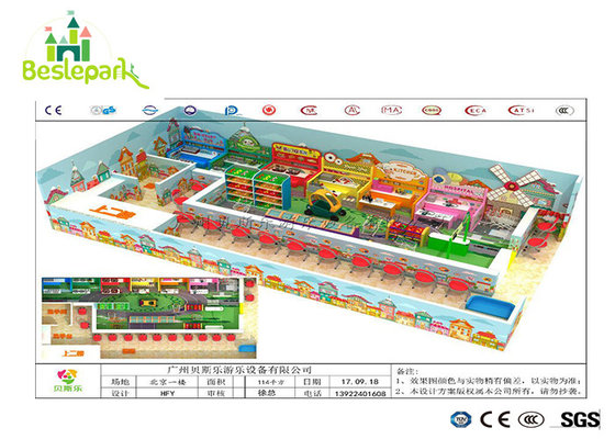 Children / Toddlers Indoor Soft Playground Anti - Static 1680 * 1000 * 350cm