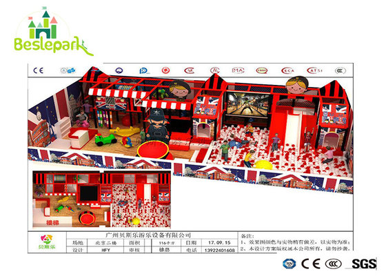 Commercial Centers Large Indoor Playground With Rotating Bucket / Swing