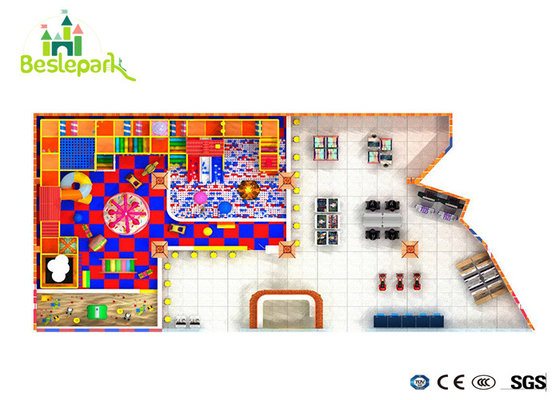 Slide Climbing Baby Indoor Playground For Amusement Park 15.86 * 7.32 * 8M