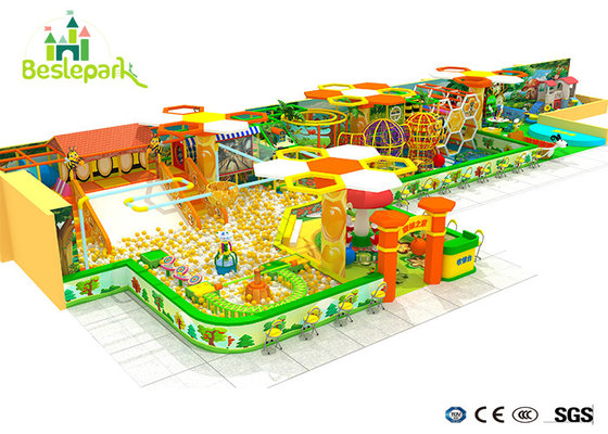 Commercial Center Indoor Playground Kids Climbing Frame  With Slide Static Resistance