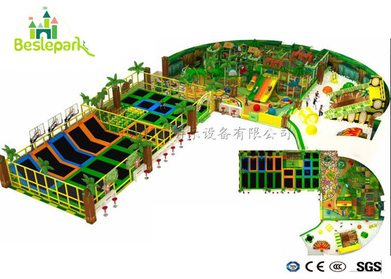 Big Slide Kids Jungle Theme Playground High Durability Security With EVA Mat