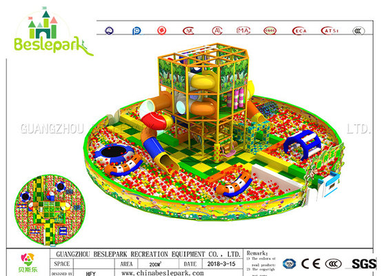 Kids Play Soft Indoor Adventure Playground With EVA Flooring ROHS Certification