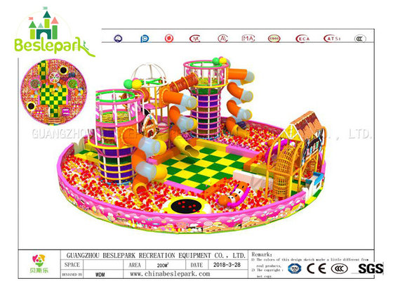 Colorful Indoor Adventure Playground Anti - Static Custom Made Design