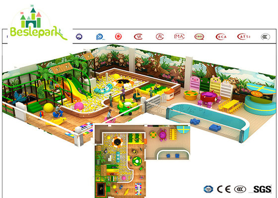 Pre - School Colorful Kids Indoor Soft Playground Fun Place 15.86 * 7.32  * 8M