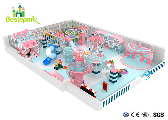 Rope Net Park Jungle Gym Plastic For Amusement Park / Indoor Play Areas For Toddlers