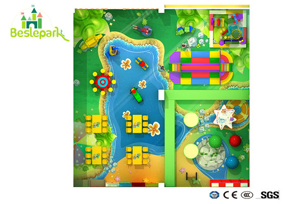 Handmade Puzzle Park Kids Indoor Playground Customized Size / Toddler Play Center