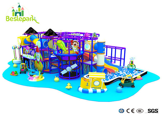Space Theme Park Sky Castle Kids Plastic Indoor Playground With Slide Multi - Functional