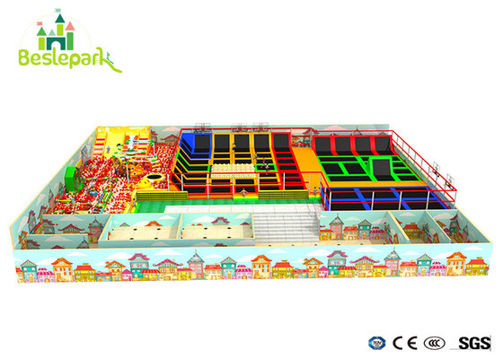 Trampoline Park Themed Playground Equipment For Kids 2 - 12 Years Age