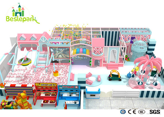 Huge Children Indoor Playground Macaron Theme / Toddler Play Equipment