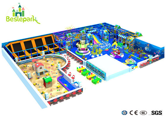 Sea Theme Indoor Playground Structures , Commercial Center Kids Indoor Play Park