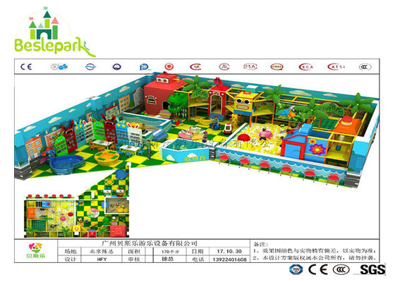 Customized Size Kids Indoor Jungle Gym , Huge Soft Play Area For Babies