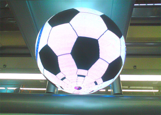 Waterproof Curved 3D LED Display , Outdoor Advertising LED Sphere Display