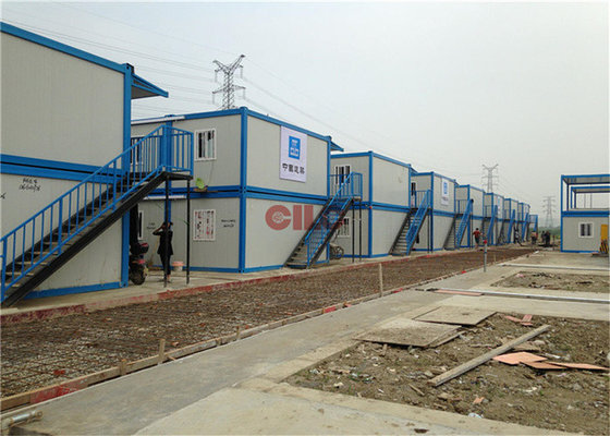2 Layers Modular Construction Containers Steel Container Accommodation Units