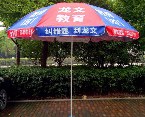 Ultraviolet - Proof Beach Outdoor Advertising Umbrellas 210D Oxford Fabric