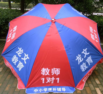 Ultraviolet - Proof Beach Outdoor Advertising Umbrellas 210D Oxford Fabric