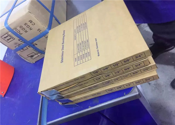 Cinghia luminosa della fascia dell'acciaio inossidabile di rivestimento laminata a freddo con il bordo rotondo per il grado dell'industria del gas e dell'olio 202