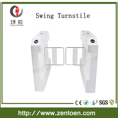 crowd control RFID card reader optical turnstile bi-directional swing gate