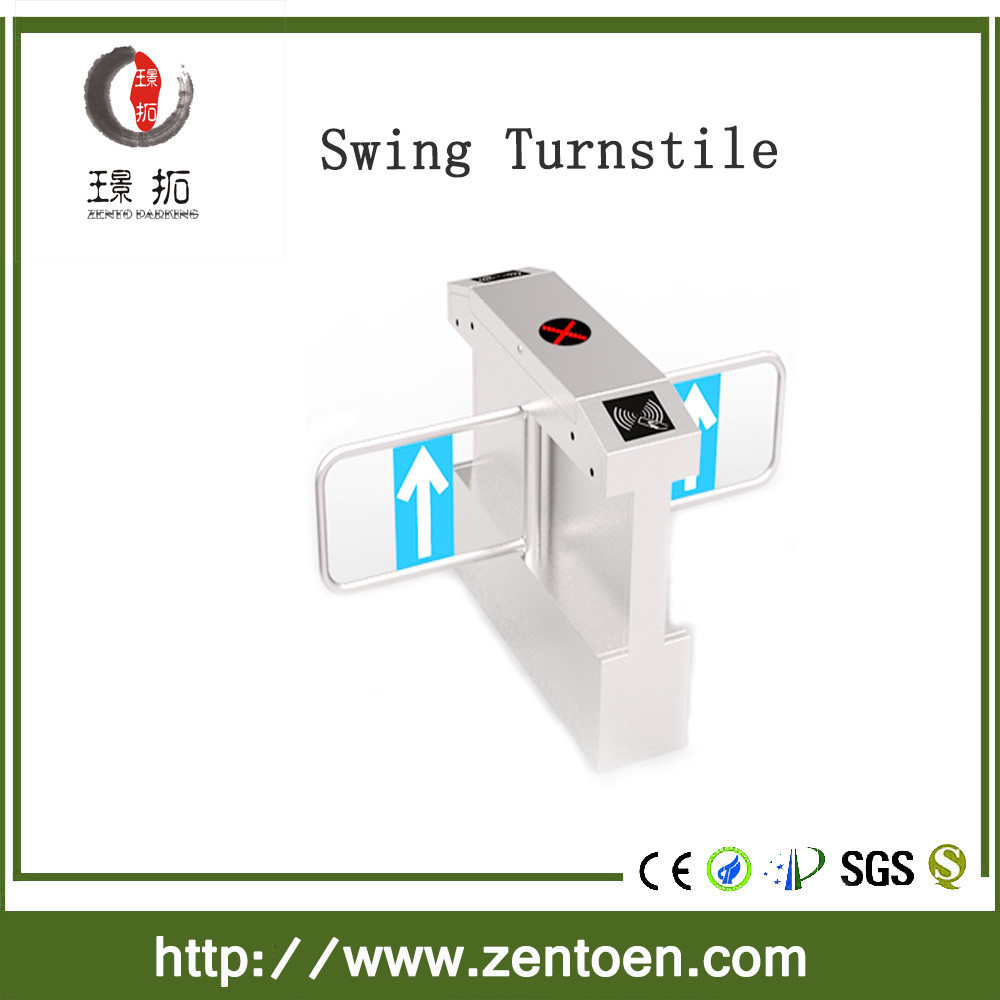 entry control applications RFID card reader security turnstile swing gate